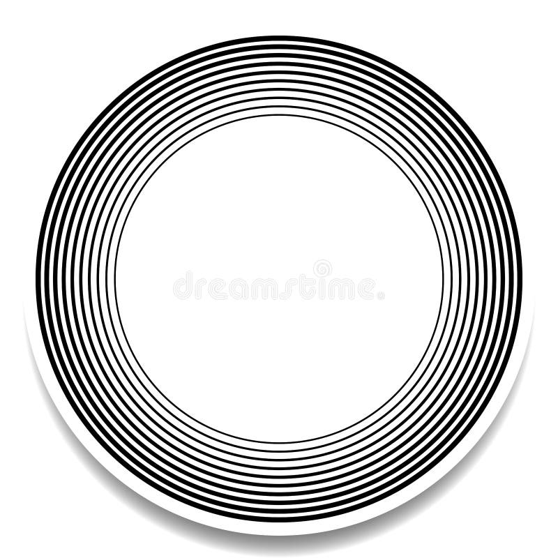 Concentric, Radial Circles Pattern. Radiating, Circular Spiral, Vortex ...