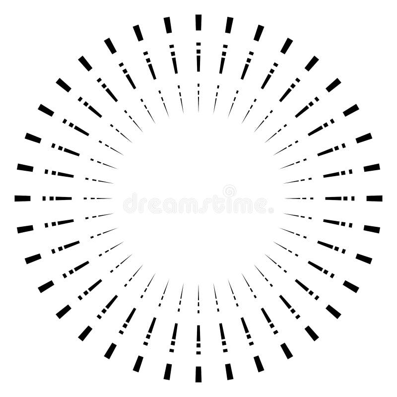 Concentric Dashed Line Circles - Abstract Geometric Element on W Stock ...