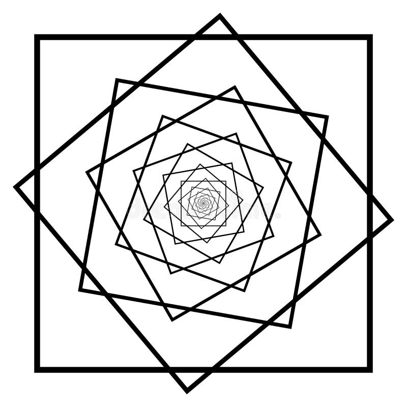 Concentric Radial Element. Radiating Abstract Geometric Element Stock ...