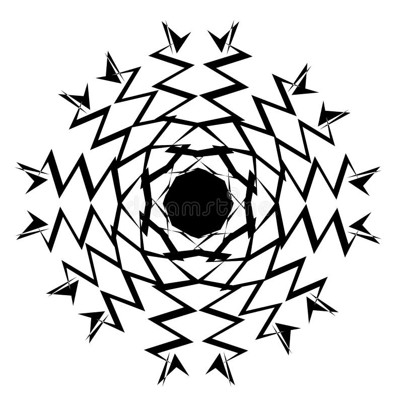 Concentric Radial Element. Radiating Abstract Geometric Element Stock ...