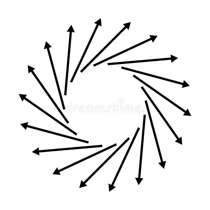 Concentric, Radial, Radiating Arrows. Circular Arrow Element Stock ... Concentric, Radial, Radiating Arrows. Circular Arrow Element Stock ...