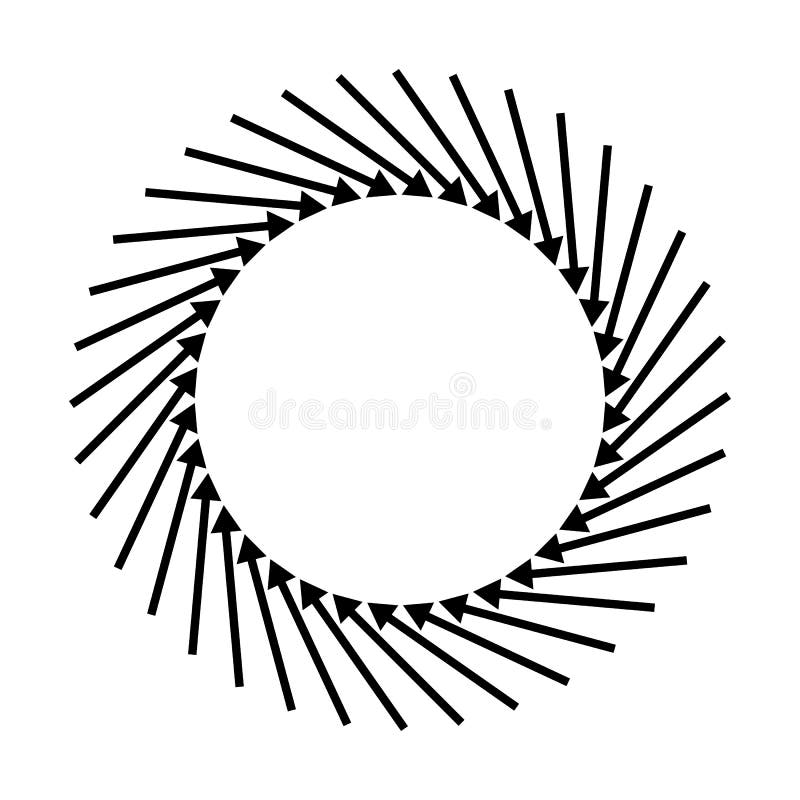 Concentric, Radial, Radiating Arrows. Circular Arrow Element Stock ... Concentric, Radial, Radiating Arrows. Circular Arrow Element Stock ...