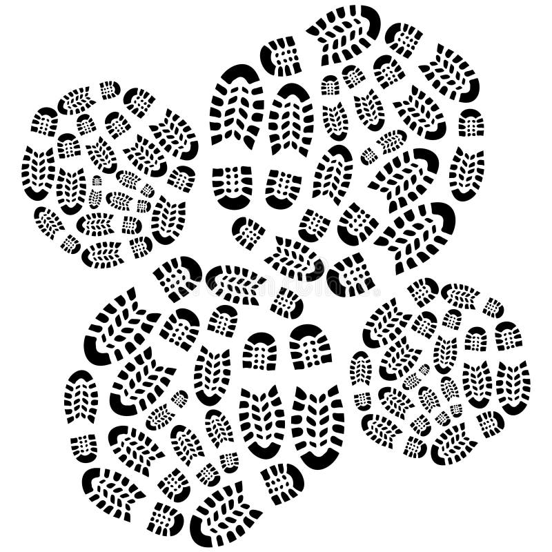 Colorful Shoe prints stock vector. Illustration of foot - 25918483