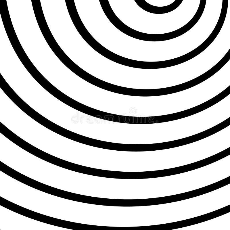 Concentric, Radiating Circles, Rings. Radial Abstract Element Stock ...