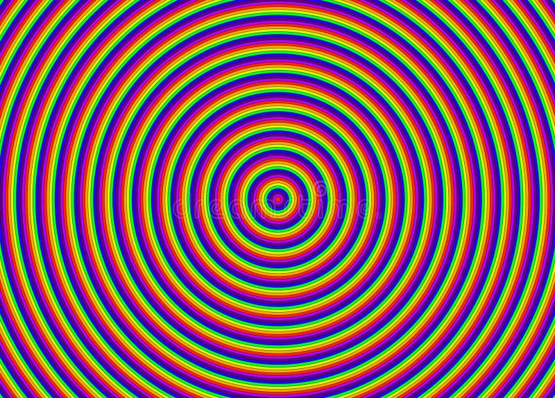 Concentric Rainbow-colored Circles Create a Mesmerizing and Hypnotic ...