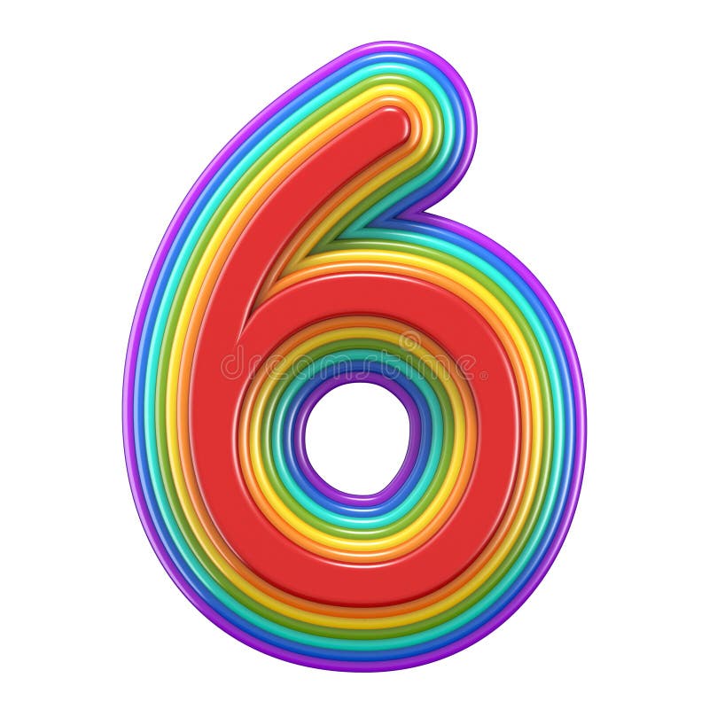 Concentric Rainbow Font Letter B 3D Stock Illustration - Illustration ...