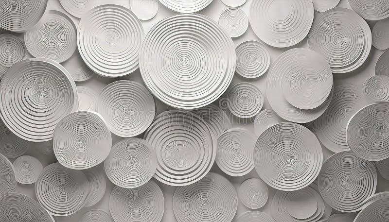 Concentric Random Offset Circles Background Wallpaper Striking Flat Lay ...