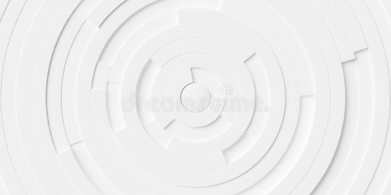 Concentric Random Rotated Beveled White Ring or Circle Segments Offset ...