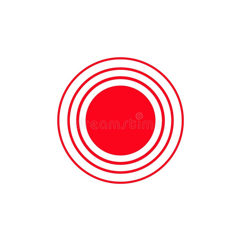 Concentric Red Circles Forming a Bold Geometric Pattern with Central ...