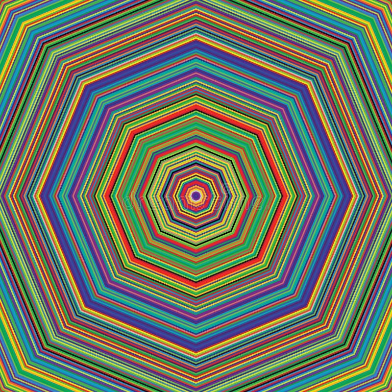 Concentric Regular Octagons in Various Colors Stock Image - Image of ...