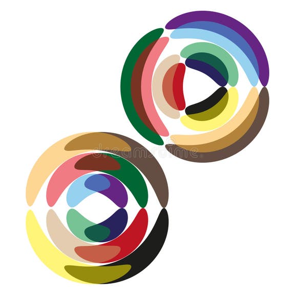 Concentric Rings Design. Layered Circle Pattern. Vector Orbital ...