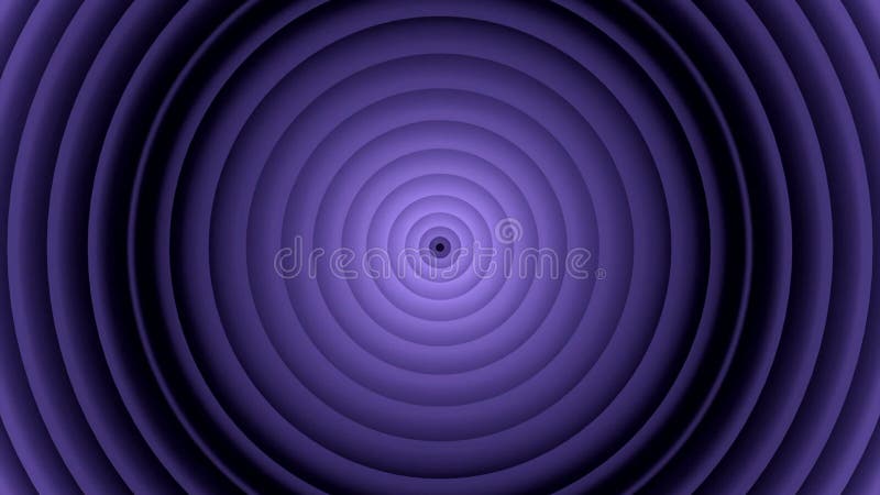 Concentric Rings Moving on the Screen. Design. Radio Waves, Radar or ...