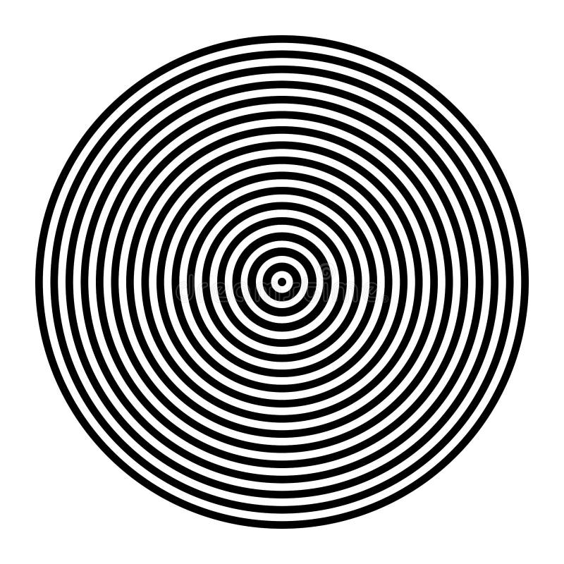 Concentric Rings Pattern in Circle Design Element Stock Vector ...