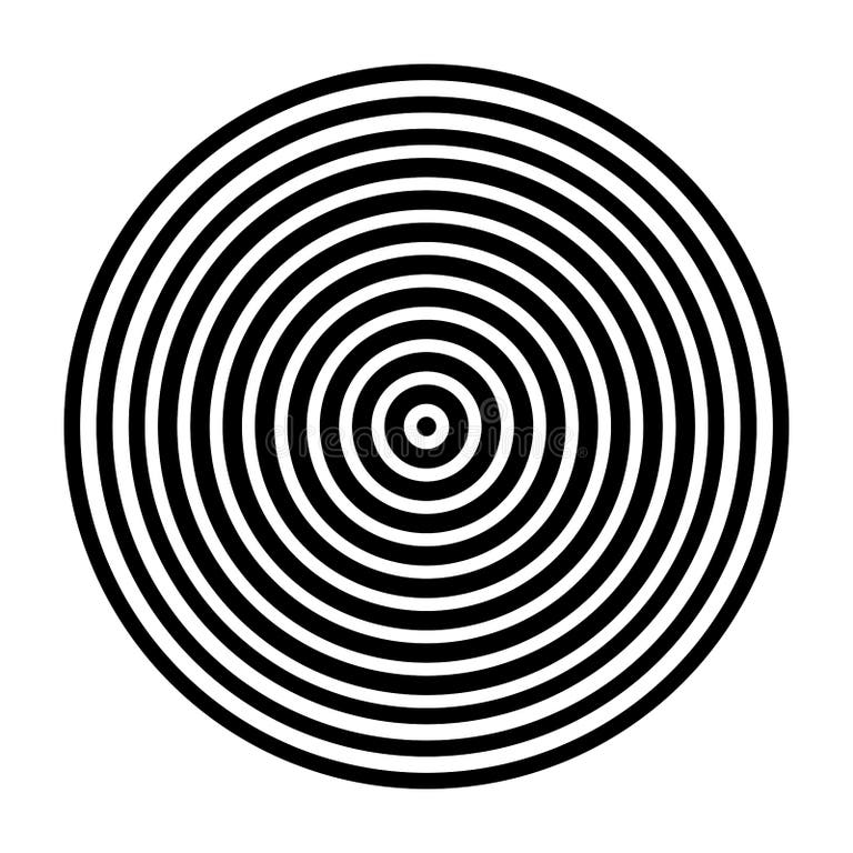Concentric Rings Pattern in Circle Design Element Stock Vector ...