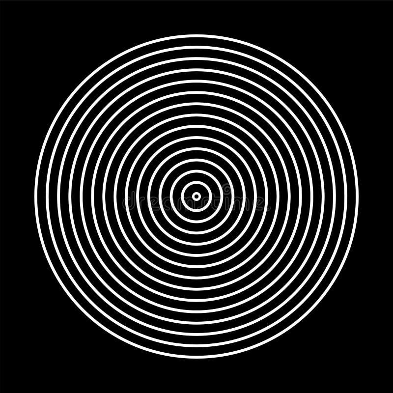 Concentric Rings Pattern in Circle Shape. Abstract Design Element Stock ...