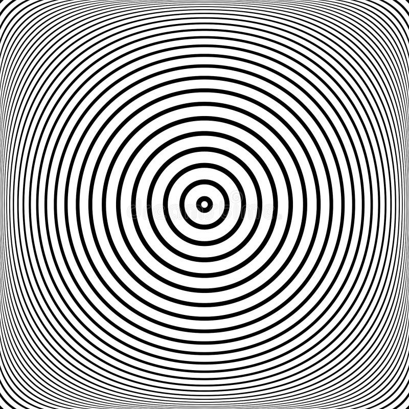Concentric Rings Pattern with 3D Illusion Effect Stock Vector ...
