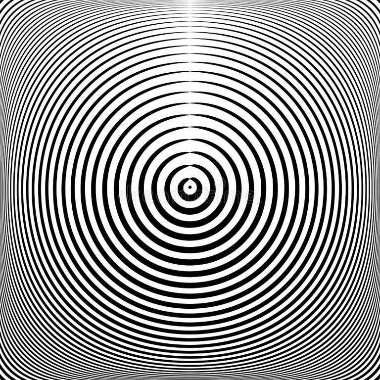 Concentric Rings Pattern with 3D Illusion Effect. Abstract Textured ...