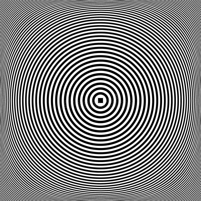 Concentric Rings Pattern. 3D Illusion Effect. Circle Lines Textured ...