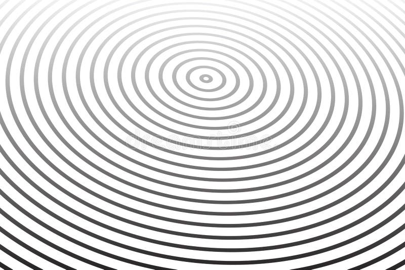 Concentric Rings Pattern Oval Striped Lines Texture Stock Vector