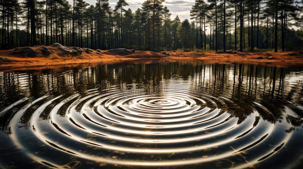 Concentric ripple water stock illustration. Illustration of water ...