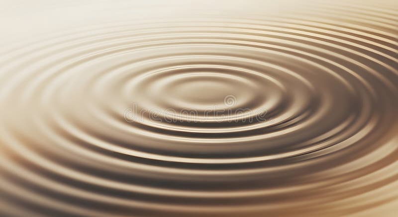 Concentric Ripples on a Beige Surface, Ai Generated Stock Illustration ...