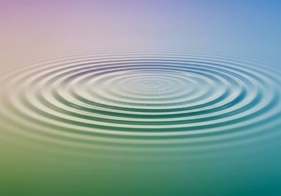 Concentric Ripples Spread Across a Smooth Water Surface, Creating ...