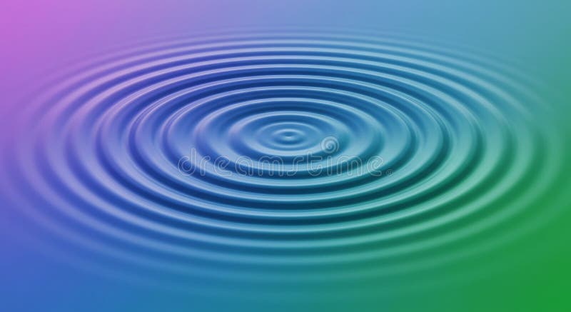Concentric Ripples Spread Across a Water Surface, Creating a Circular ...
