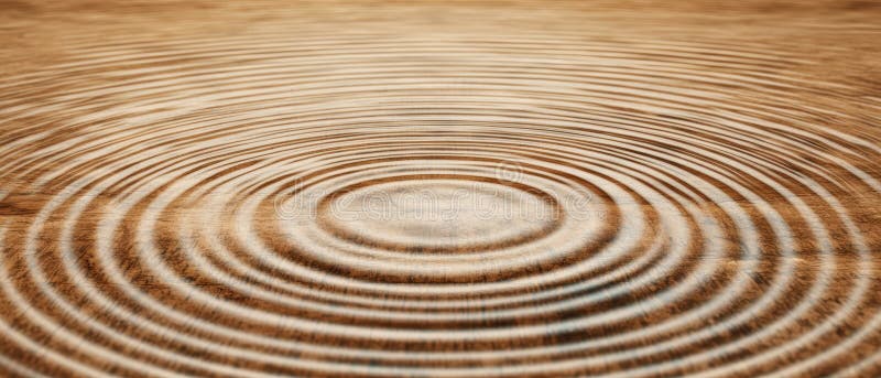 Concentric Ripples on Wooden Surface Stock Illustration - Illustration ...