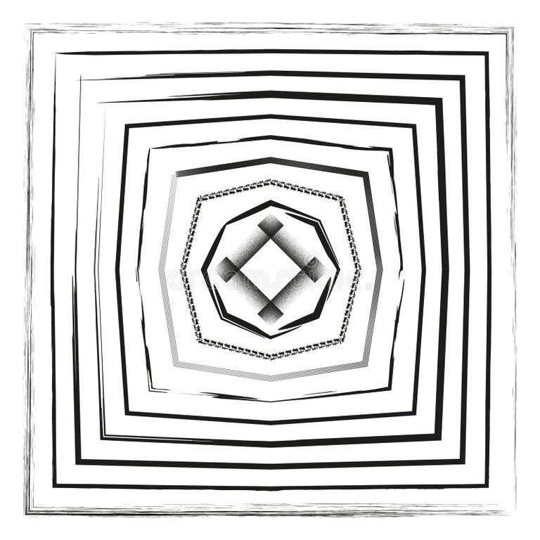 Concentric Square Pattern. Vector Geometric Frame. Nested Border Design ...