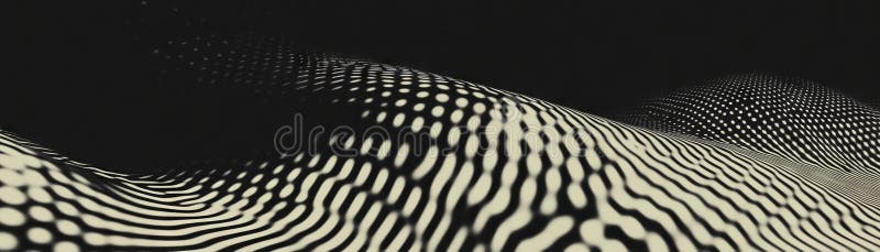 Concentric Squares with Radiating Halftone Dots Create a Visual Rhythm ...