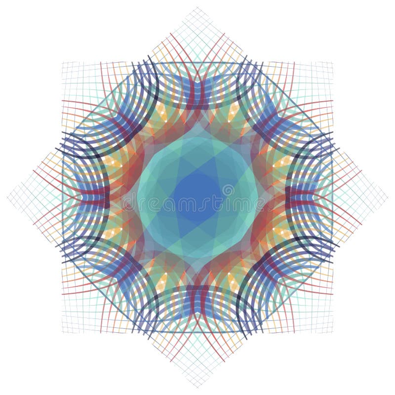 Concentric Twisted Eye Curved Stripes Background Stock Illustration ...