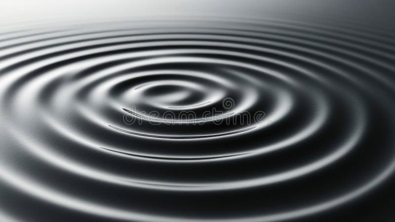 Concentric Water Ripples Abstract Grey Background Stock Illustration ...