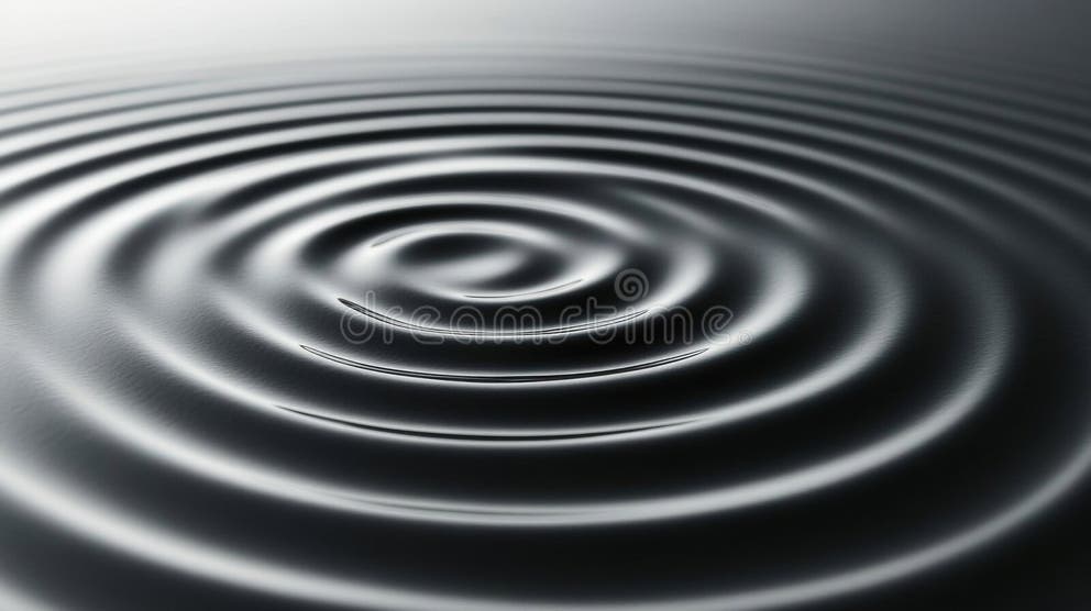 Concentric Water Ripples Abstract Grey Background Stock Illustration ...