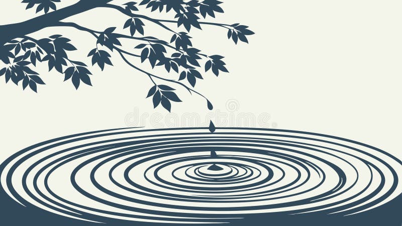 Concentric Water Ripples Calm Liquid Surface Vector, Vector Design ...