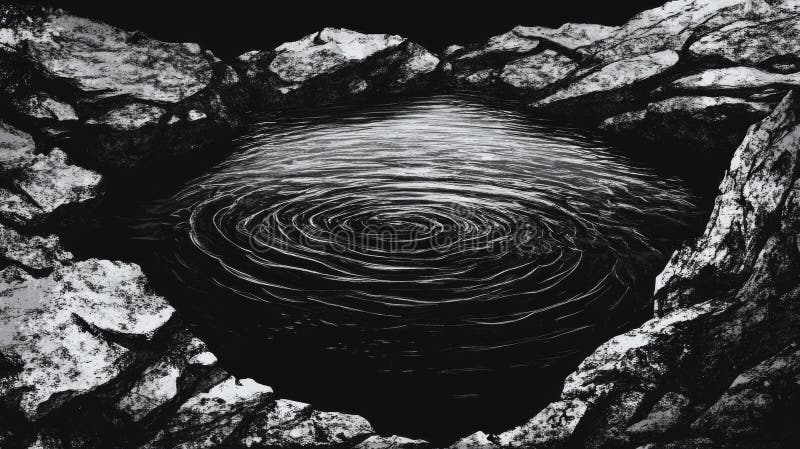 Circular Ripples Expanding in a Mysterious Dark Pond Surrounded by ...