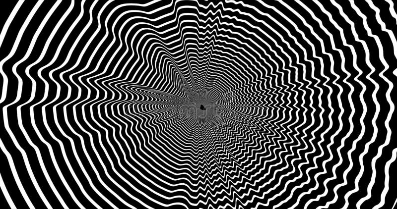 Concentric Wavy Circular Lines Abstract Symbo. Hypnosis Visualization ...