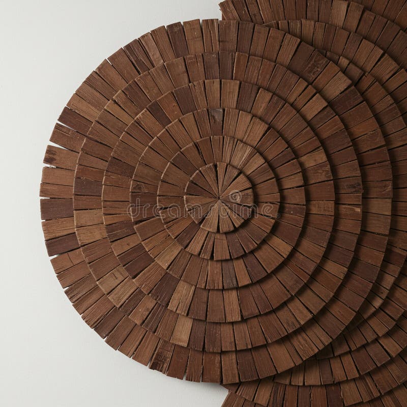 Concentric Wooden Circles Form a Layered Geometric Pattern Stock ...