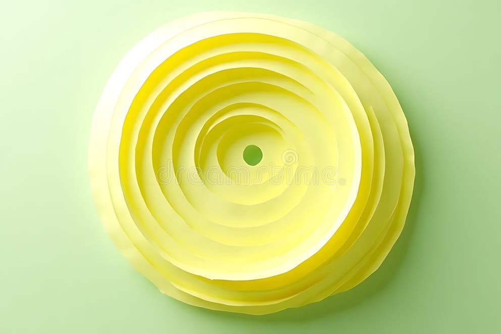 Concentric Yellow Paper Circles Form a Mesmerizing, Three-dimensional ...