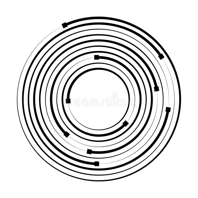 Concentrisch Cirkel Geometrisch Element Vector Stock Illustratie ...
