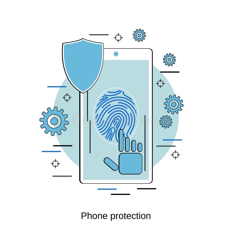 Phone Protection, Information Security Vector Concept Stock Vector ...