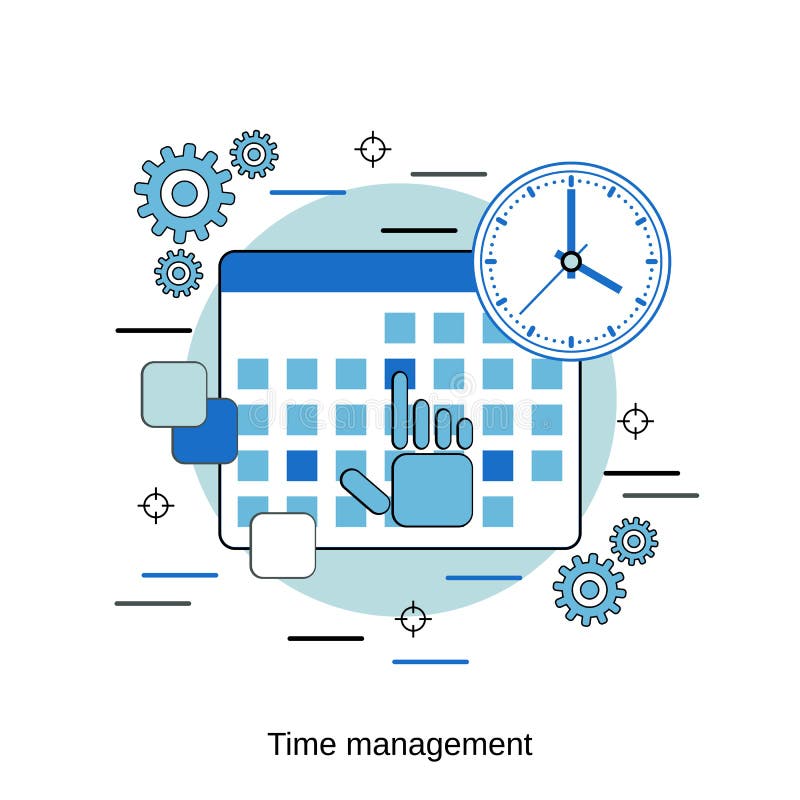 Time Management, Business Planning Flat Design Vector Concept Stock ...