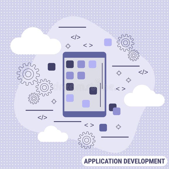 Application Development, GUI Construction, Program Coding Vector Concept Stock Vector ...