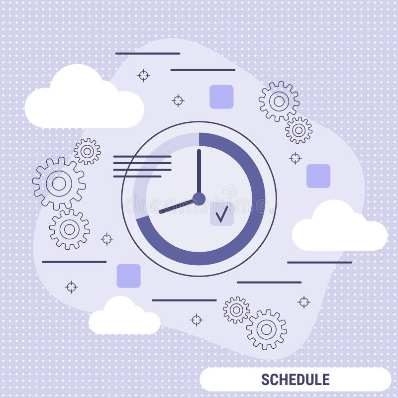 Schedule, Time Management Flat Design Style Vector Concept Stock Vector ...