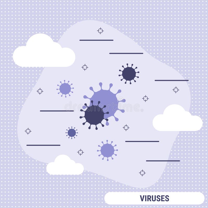 Viruses, Microbiology Flat Design Style Vector Concept Stock Vector ...