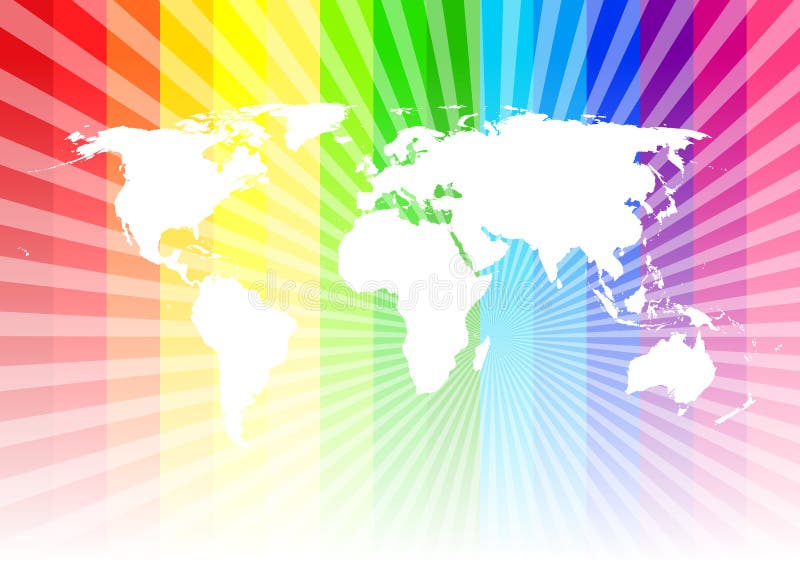 World Map Rainbow Colors Stock Illustrations – 781 World Map Rainbow ...