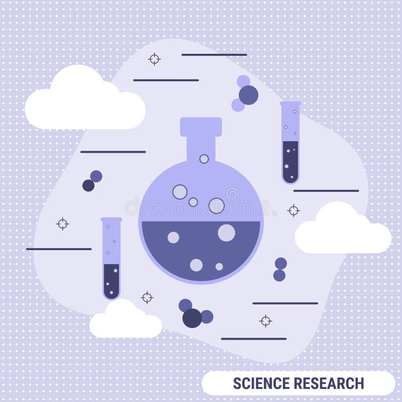 Science Research Flat Style Vector Concept Stock Vector - Illustration ...