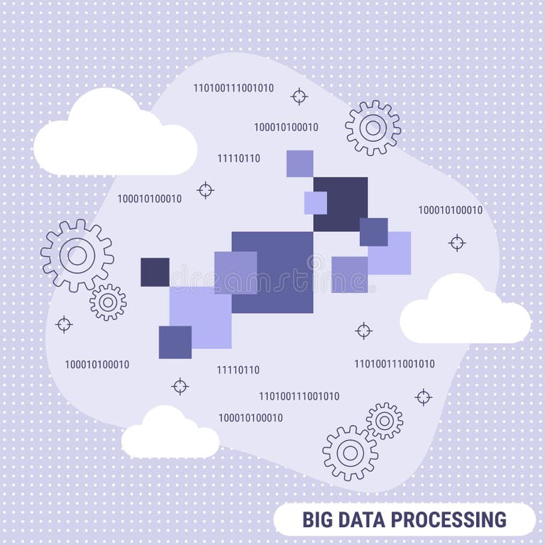 Big Data Processing, Information Computing Flat Style Vector Concept ...