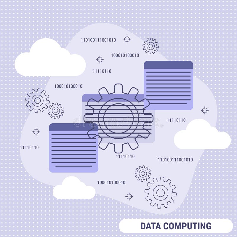 Data Computing, Information Processing Flat Style Vector Concept Stock ...