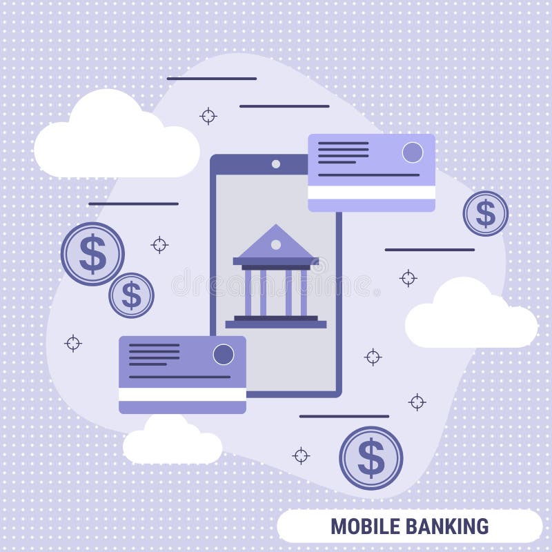 Mobile Banking, Online Payment, Financial Transactions Flat Style ...