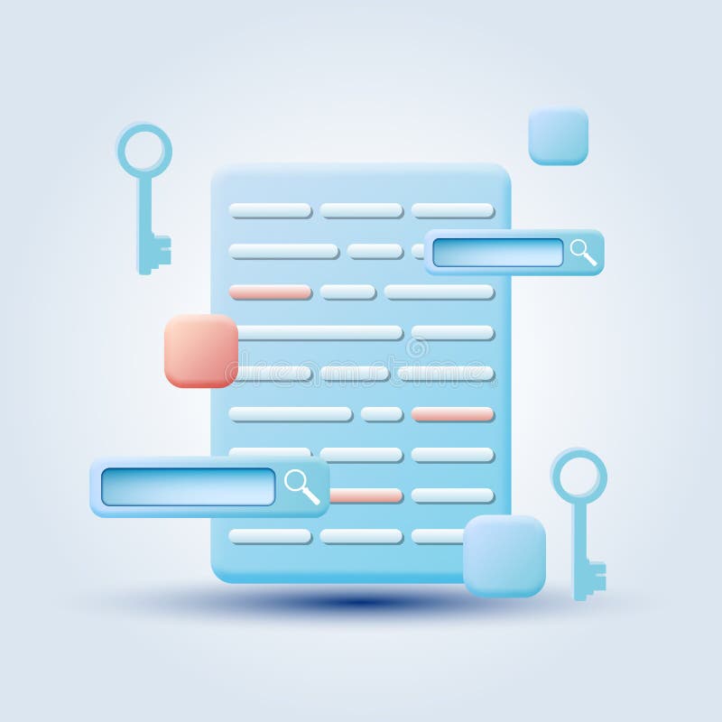 Keywording Tools Cartoon Vector Concept Stock Vector - Illustration of ...